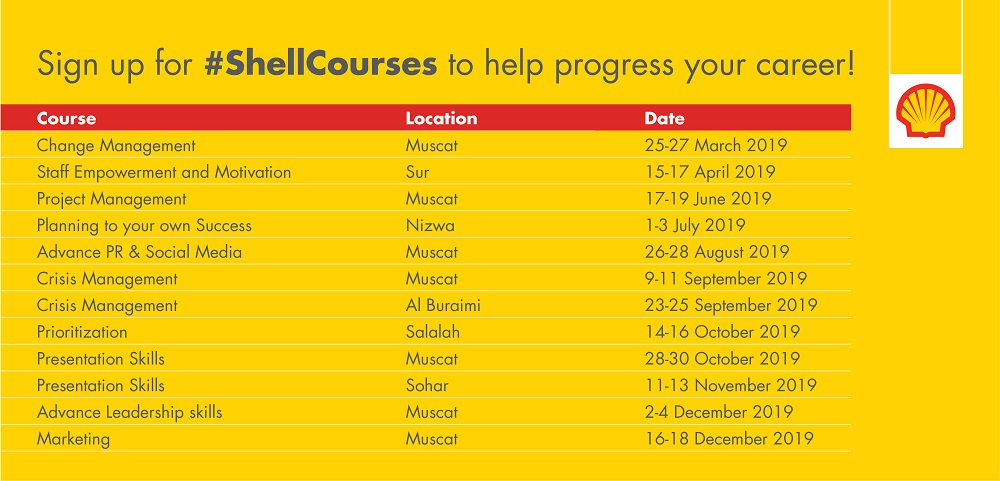 Shell Development Oman Unveils New Training Courses | OERLive - OER ...